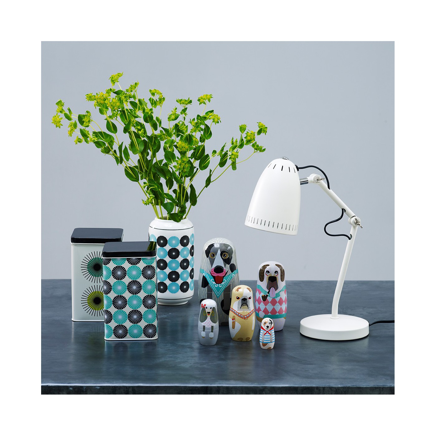 Dynamo Desk Lamp Matt Whisper White Superliving