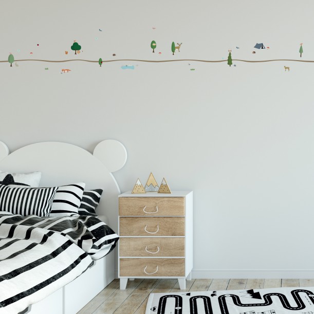 Wall border Sticker Walk in the Woods 2m