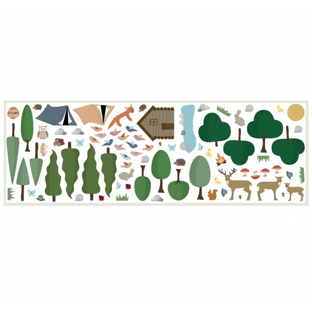 Large Wall border Sticker Walk in the Woods 6m